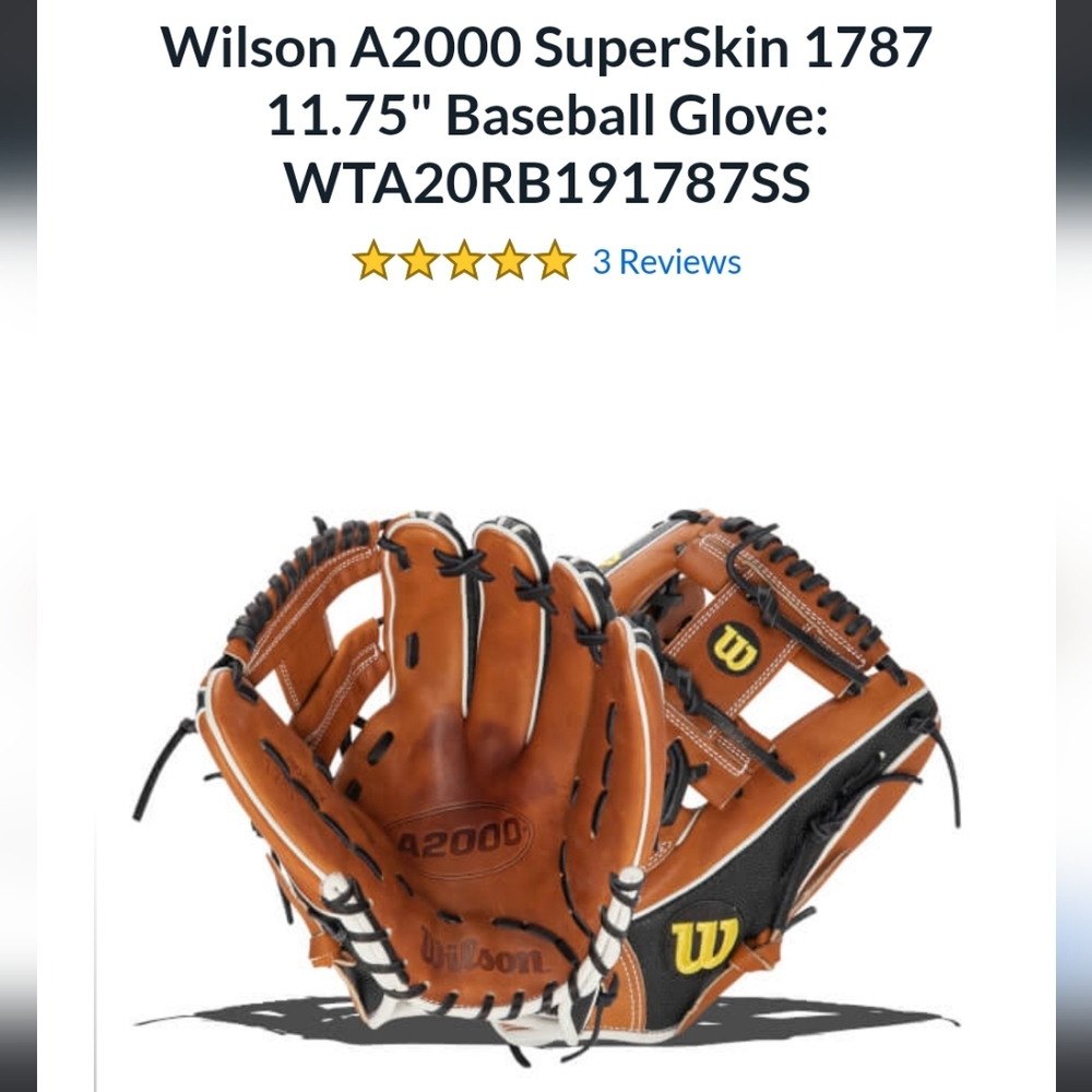 Wilson A2000 Baseball Glove - Gem